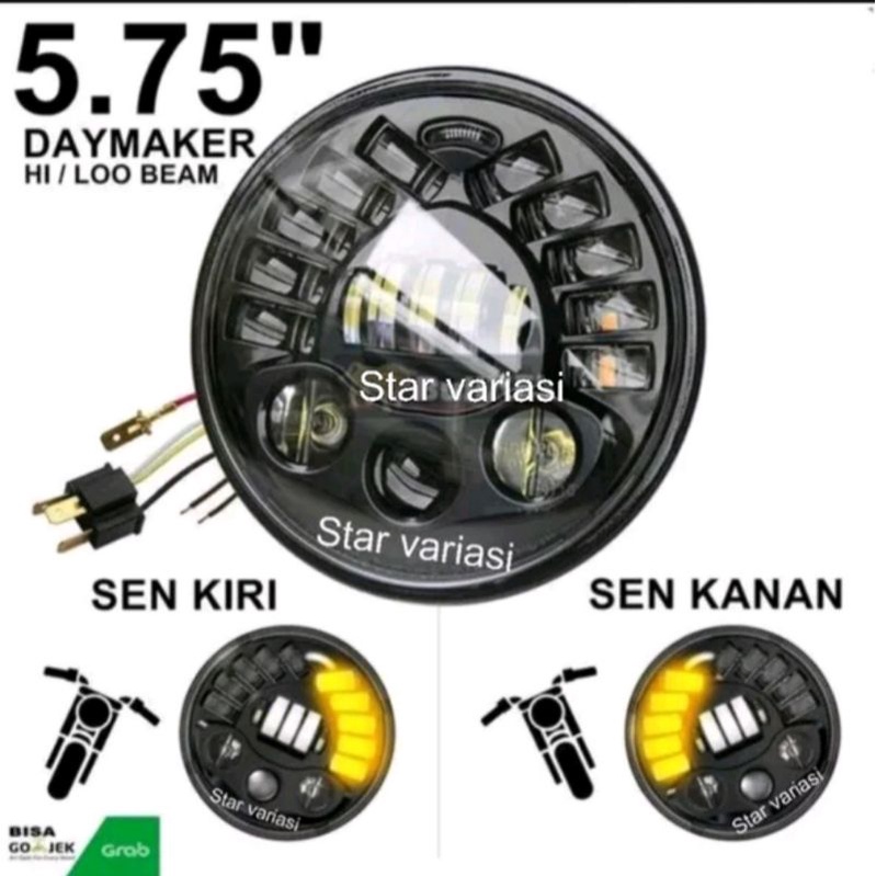 Jual Lampu LED daymaker 5,75 inchi daymaker 5 75 inchi DRL 16 titik ...