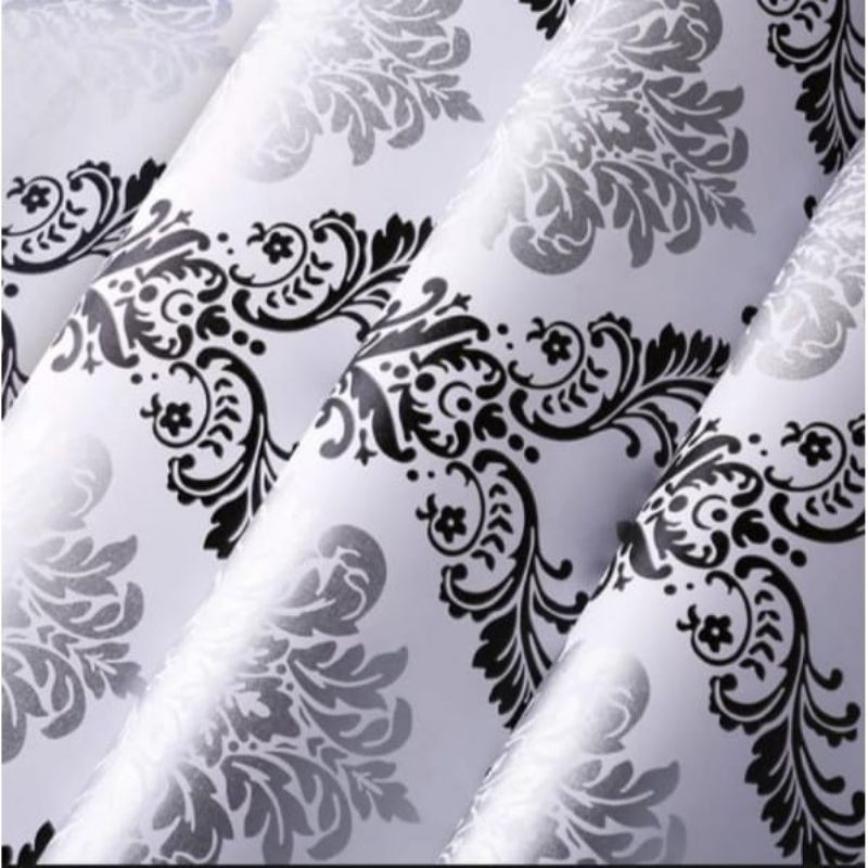 Jual Wallpaper Dinding Sticker Dinding Batik Hitam Silver Kekinian ...