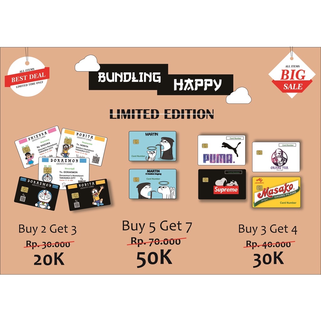 Jual CEO Card Design - SKIN CARD ATM / STICKER ATM PAKET BUNDLING ...