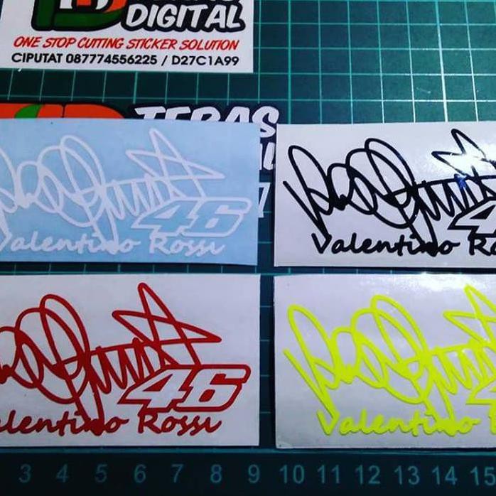 Jual CUTTING STICKER TTD 46 VALE SIGNATURE ROSSI 46 TF2050 | Shopee ...