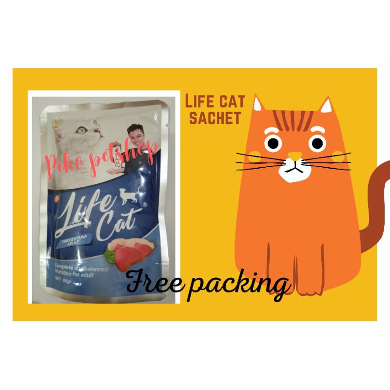 Jual Life cat chicken tuna adult sachet 85gr | Shopee Indonesia