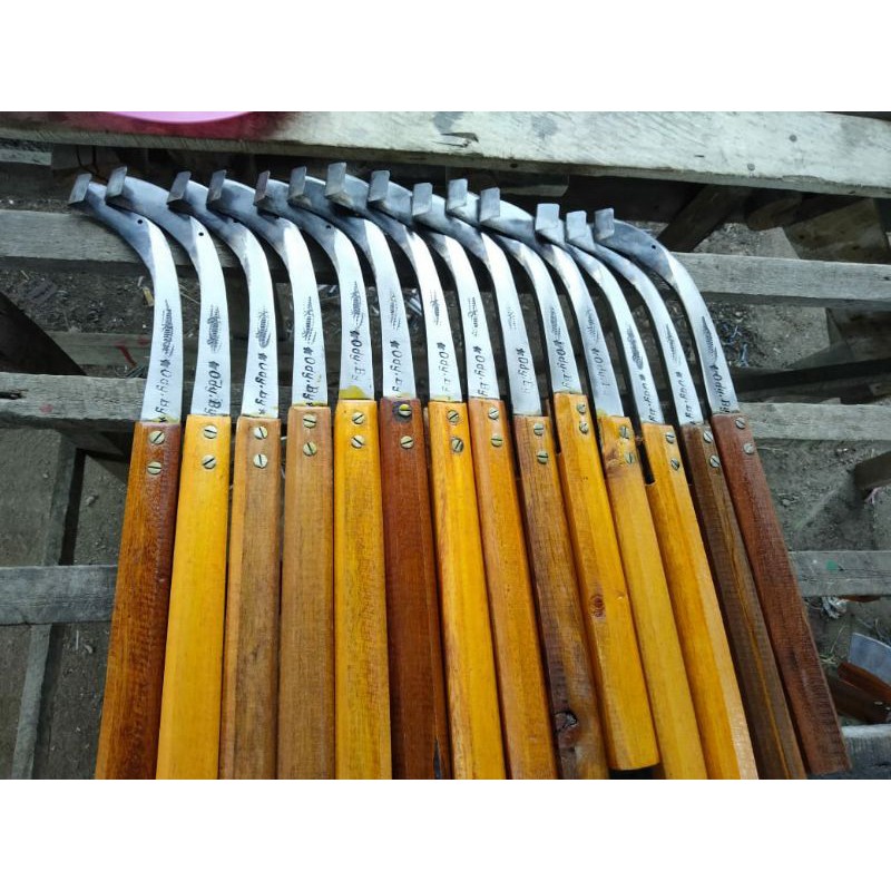 Jual pisau sadap karet gagang kayu | Shopee Indonesia