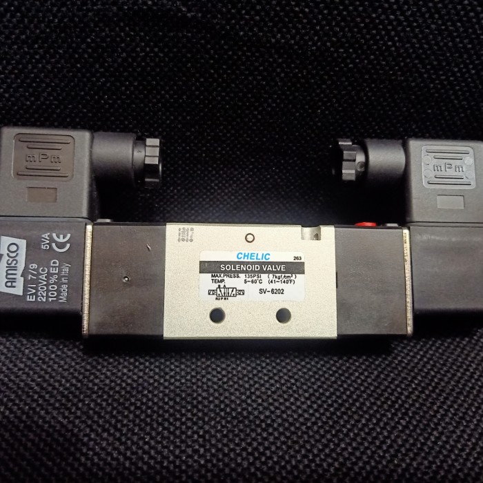 Jual SOLENOID VALVE 5/2 PORT 1/4 CHELIC SV-6202 | Shopee Indonesia