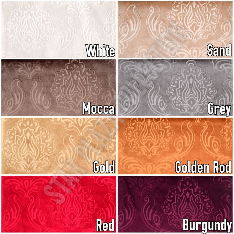 Jual Kain Bludru Beludru Mewah Premium Velvet Emboss Motif Bunga Damask ...