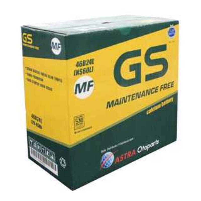 Jual Accu / Aki Mobil GS ASTRA MF NS60L - 46B24L (Maintenance Free) 100% ASTRA OTOPARTS | Shopee ...