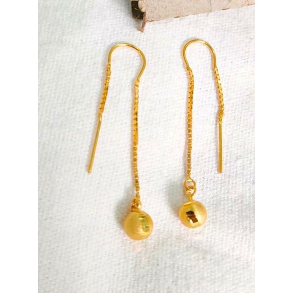 Jual anting model rantai itali emas putih dan gold dengan mutiara air ...