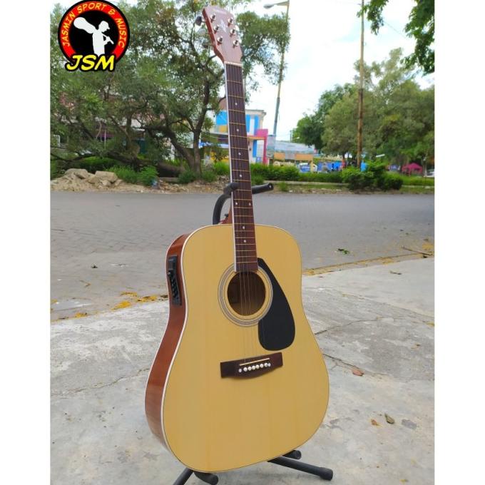 Jual Gitar Akustik Elektrik Yamaha Jumbo Custom | Shopee Indonesia