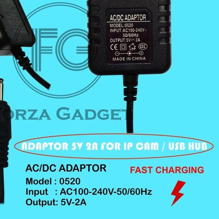 Jual ADAPTOR IP CAMERA / IP CAM / USB HUB / IP ROUTER 5V 2A (jack DC 3 ...
