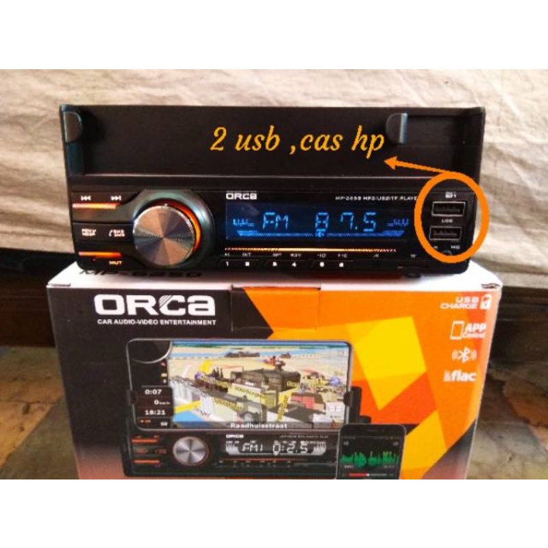 Jual tape mobil orca singledin orca head unit orca single din mp3 orca ...
