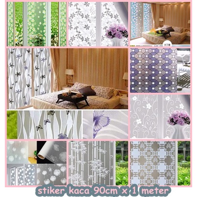 Jual BAYAR DI TEMPAT / COD STIKER STICKER KACA WALLPAPER KACA MOTIF ...