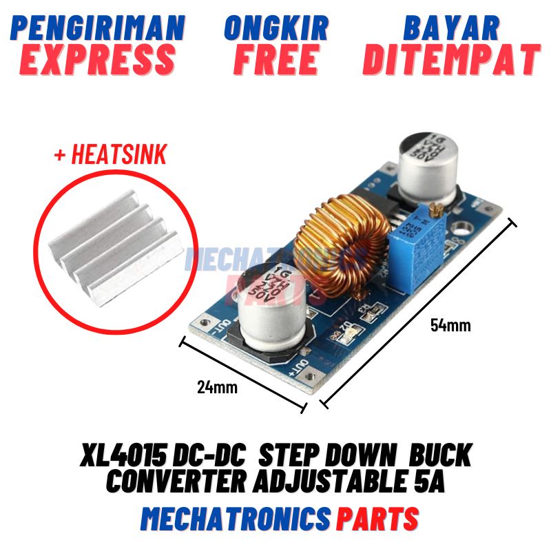 Jual XL4015 DC TO DC STEP DOWN BUCK CONVERTER 5A 0.8V-30V TO 5V-32V | Shopee Indonesia