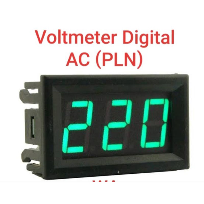 Jual Voltmeter AC 220 Volt Digital Led Voltmeter AC Digital Listrik PLN ...