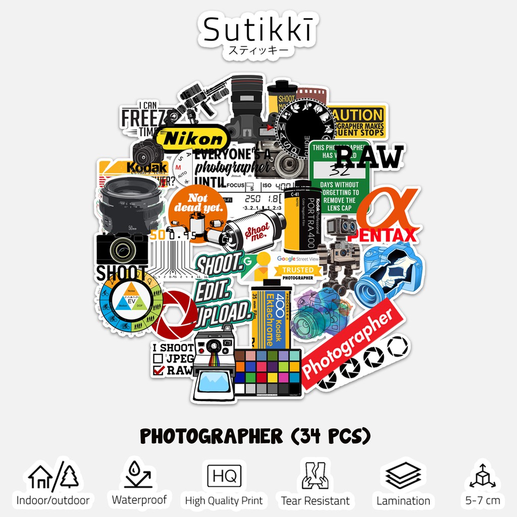 Jual Sutikki | Sticker Pack Photographer Fotografer Kamera Camera Foto ...