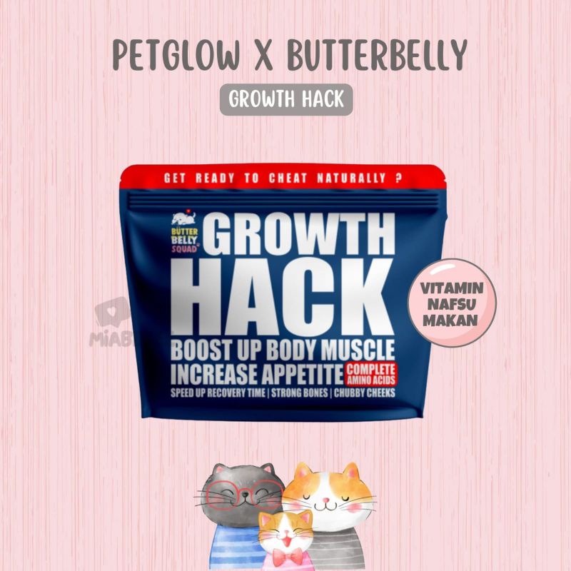 Jual Petglow x ButterBelly Growth Hack/Vitamin Kucing Gembul | Shopee ...