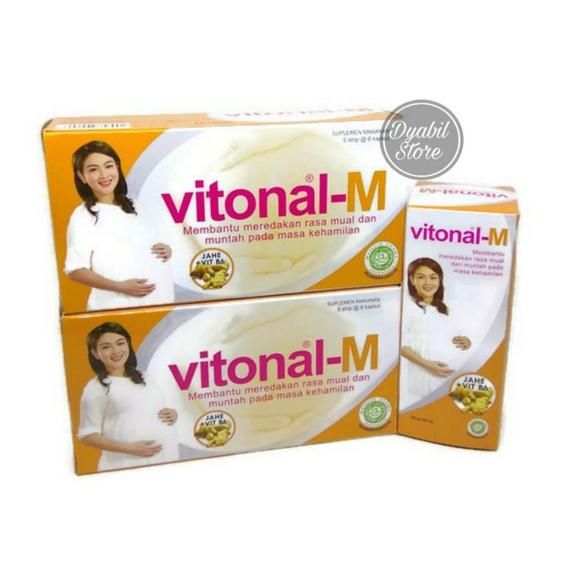 Jual Vitonal M Suplemen Obat Mual Muntah Ibu Hamil Kapsul dan Syrup ...