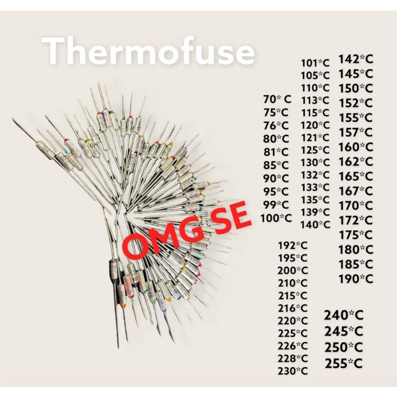 Jual thermofuse 10A 250V 70* - 100* (HARGA DAPAT 10PCS) | Shopee Indonesia
