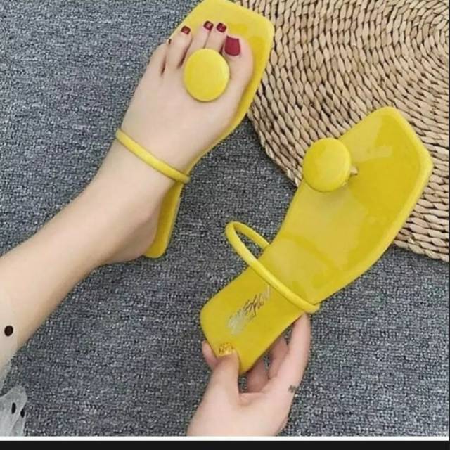 Jual GS28 Sandal Teplek Wanita Jamur Kancing | Shopee Indonesia
