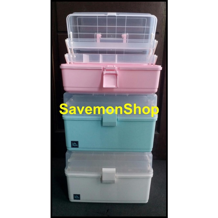 Jual Box Penyimpanan Obat - Kotak Obat P3K Susun 3 Tingkat Storage Box ...