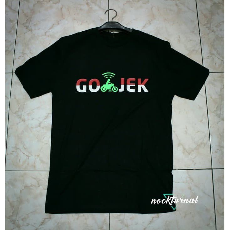 Jual Kaos Baju Obral Combed 30S Distro GOJEK GO JEK MERAH PUTiH polos ...