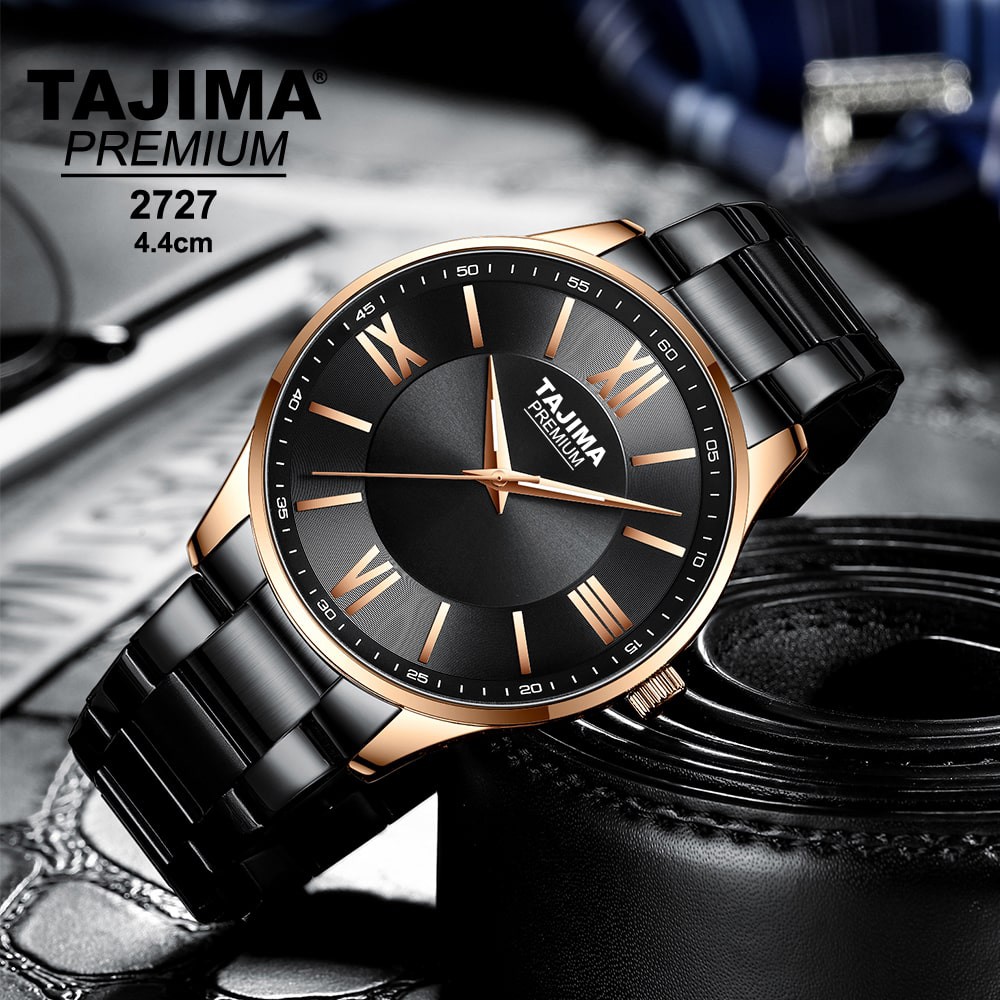 Jual TAJIMA Jam Tangan Pria Analog Premium 2727 Stainless Steel Water ...