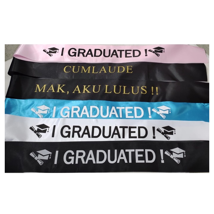 Jual Selempang I Graduated / Wisuda SABLON | Shopee Indonesia