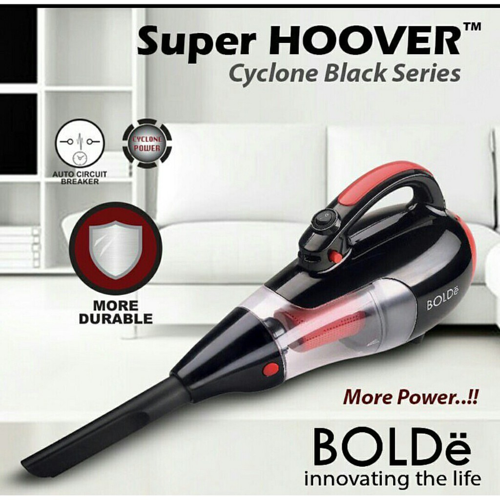 Jual BOLDe Original SUPER HOOVER Cyclone Vacuum Cleaner 2in1 | Black ...