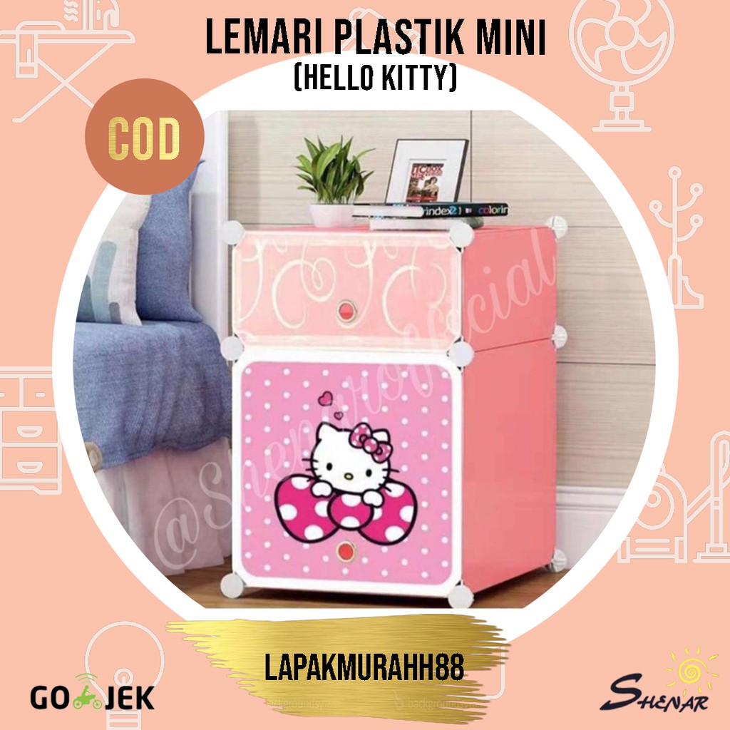 Jual TERLARIS!! LEMARI RAKIT/LEMARI PLASTIK MINI KARAKTER/LEMARI SISI ...