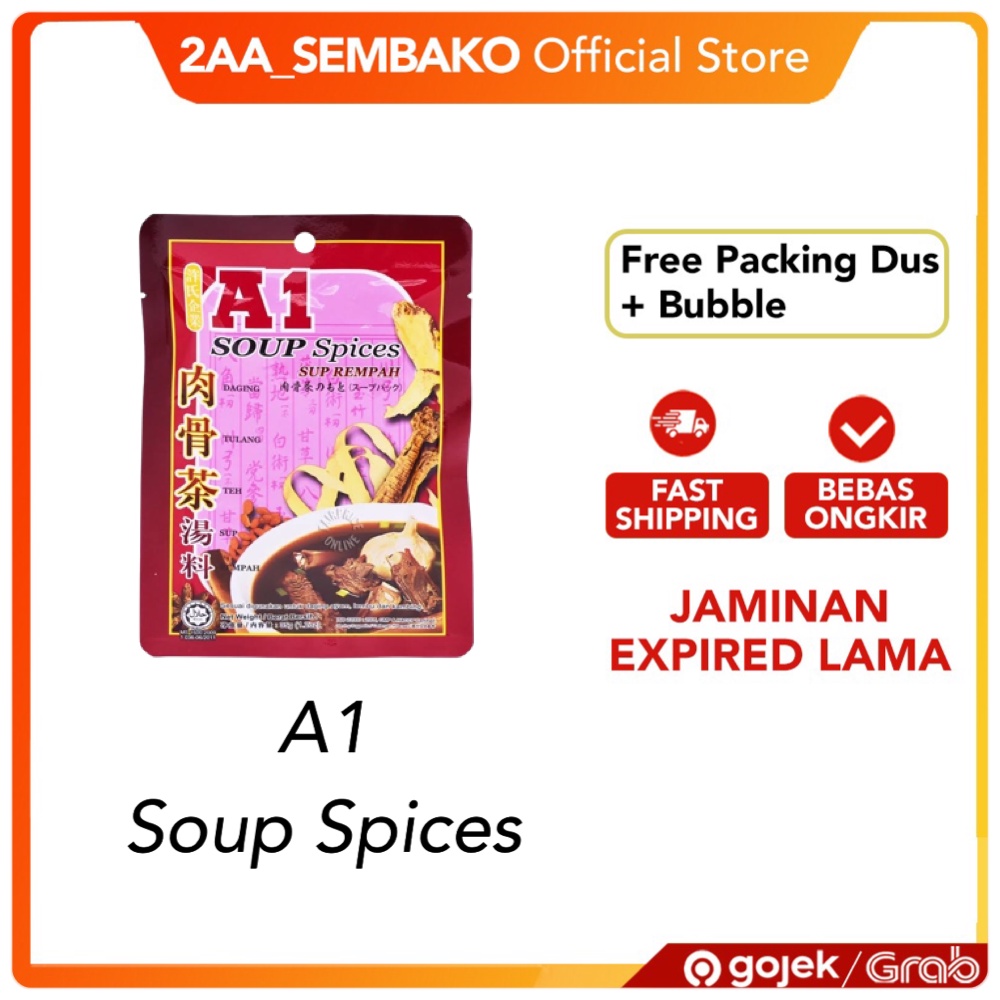 Jual A1 Bakut Teh Soup Spices Bak Kut Teh 35gr Halal Bumbu Sup Rempah Herb Spices A1 Soup Spices ...