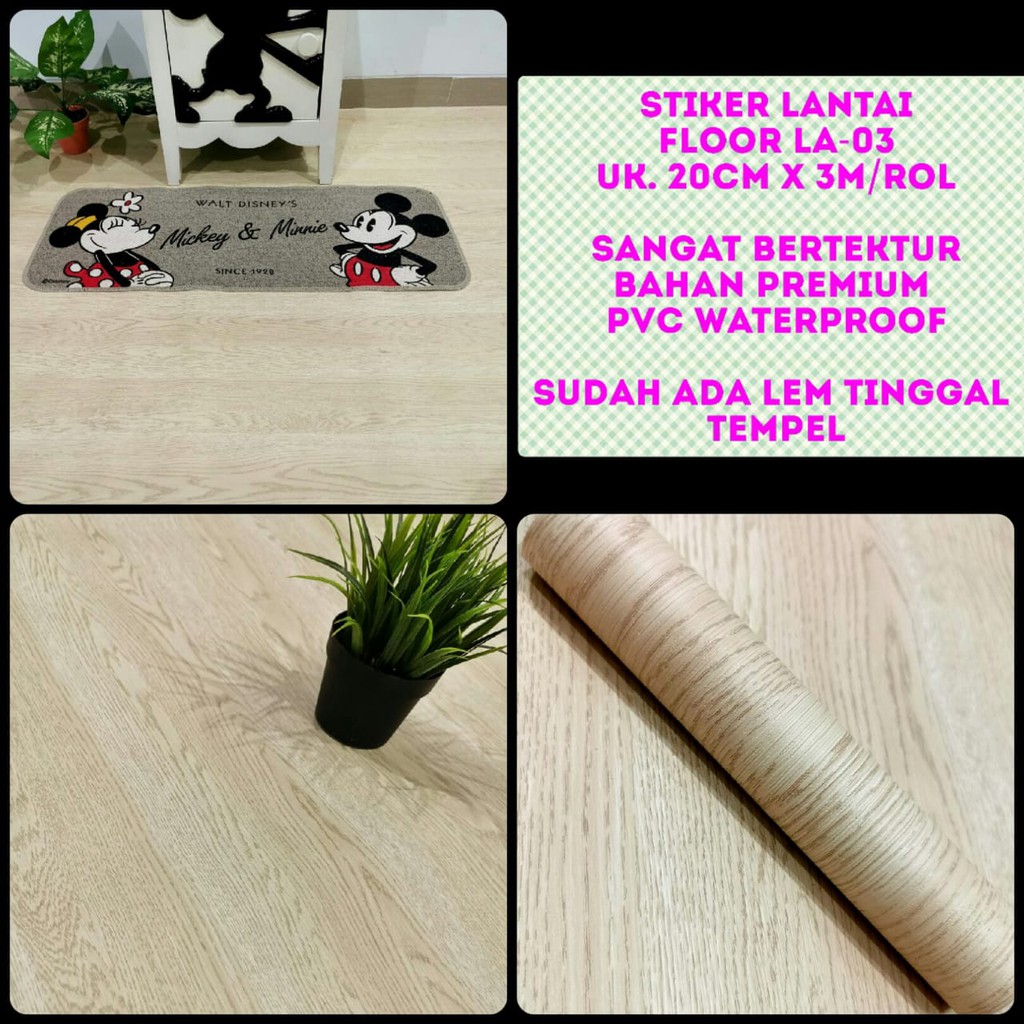 Jual STIKER WALLPAPER WALLSTICKER LANTAI LA 003 UK. 20 CM X 3METER ...