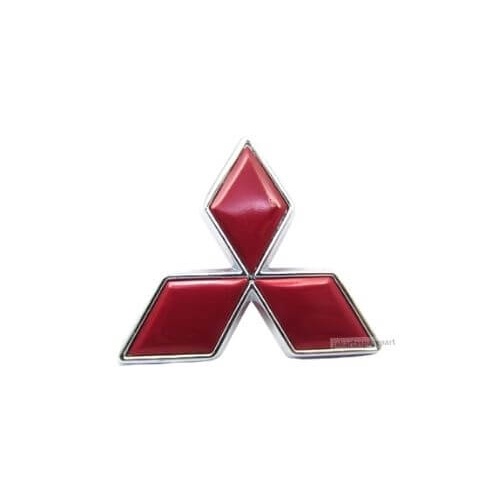 Jual Emblem Logo Mitsubishi Tiga Berlian Warna Merah Ukuran 4.7x4cm ...