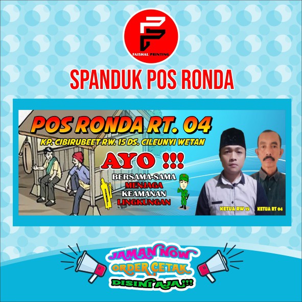 Jual banner/spanduk/backdrop pos ronda / pos kamling ukuran 3 x 1 meter ...