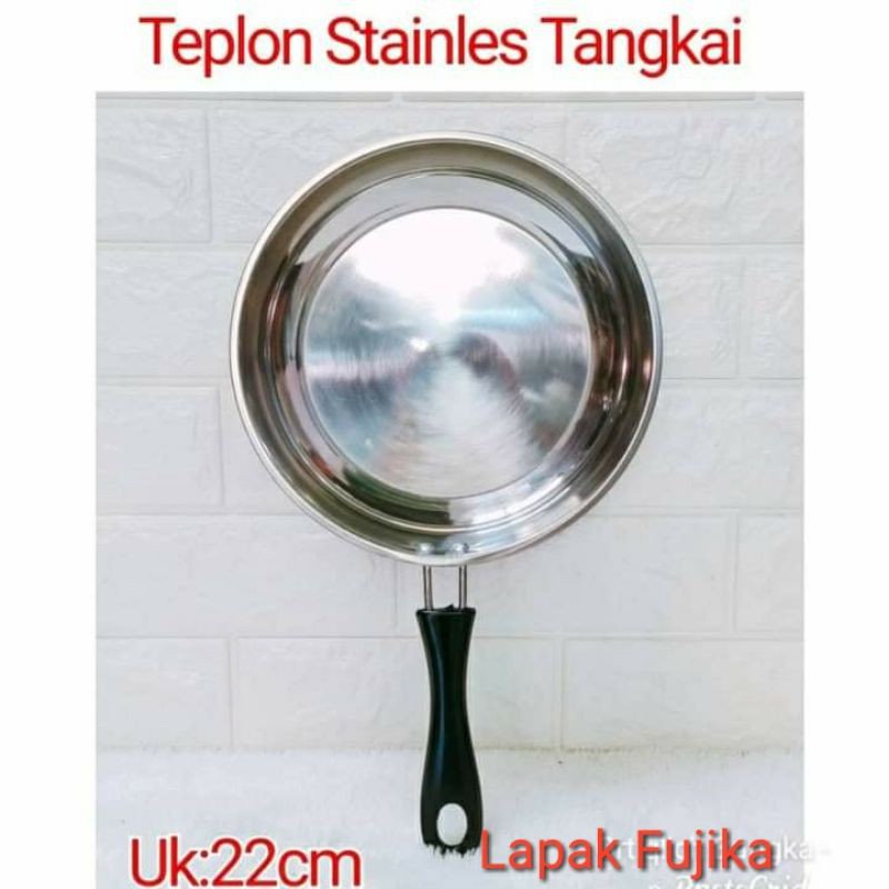 Jual TEPLON STAINLEES STEEL TEPLON PENGGORENGAN 22cm ANTI LENGKET ANTI ...