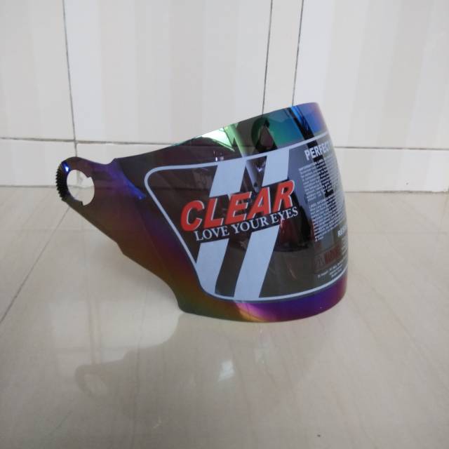 Jual Kaca pelangi buat helm grab, honda dan gojek | Shopee Indonesia