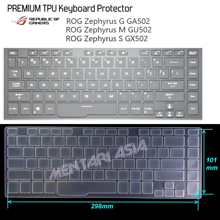Jual Keyboard Protector ASUS ROG Zephyrus M GU502 - PREMIUM Clear ...