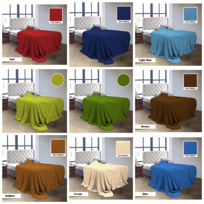 Jual Vallery Quincy - Selimut Polos Embossed Sutra Luxury Super Soft ...