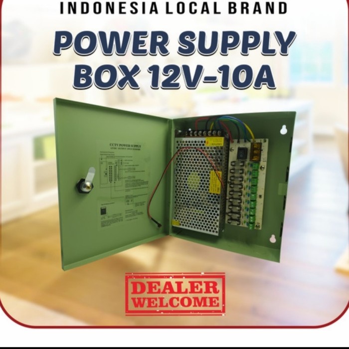 Jual Power Supply 12V 10A / 20A / 30A Box PSU CCTV Power Suply - 10A ...