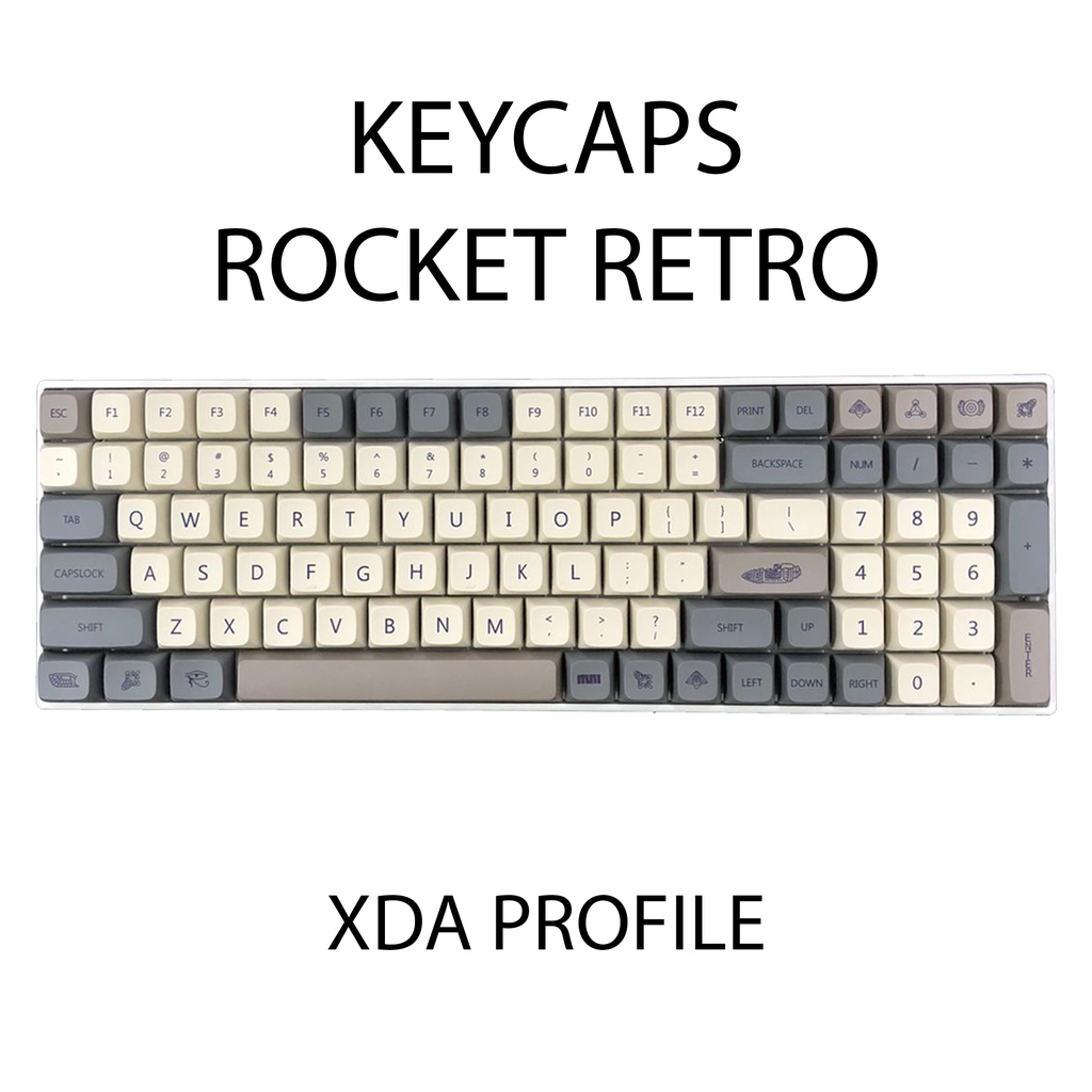 Jual KEYCAPS ROCKET RETRO GREY XDA PROFILE SUBLIM MECHANICAL KEYBOARD ...