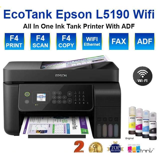 Jual Printer Scan Copy FAX Wifi Epson L5190 Ink Tank Printer with ADF ...