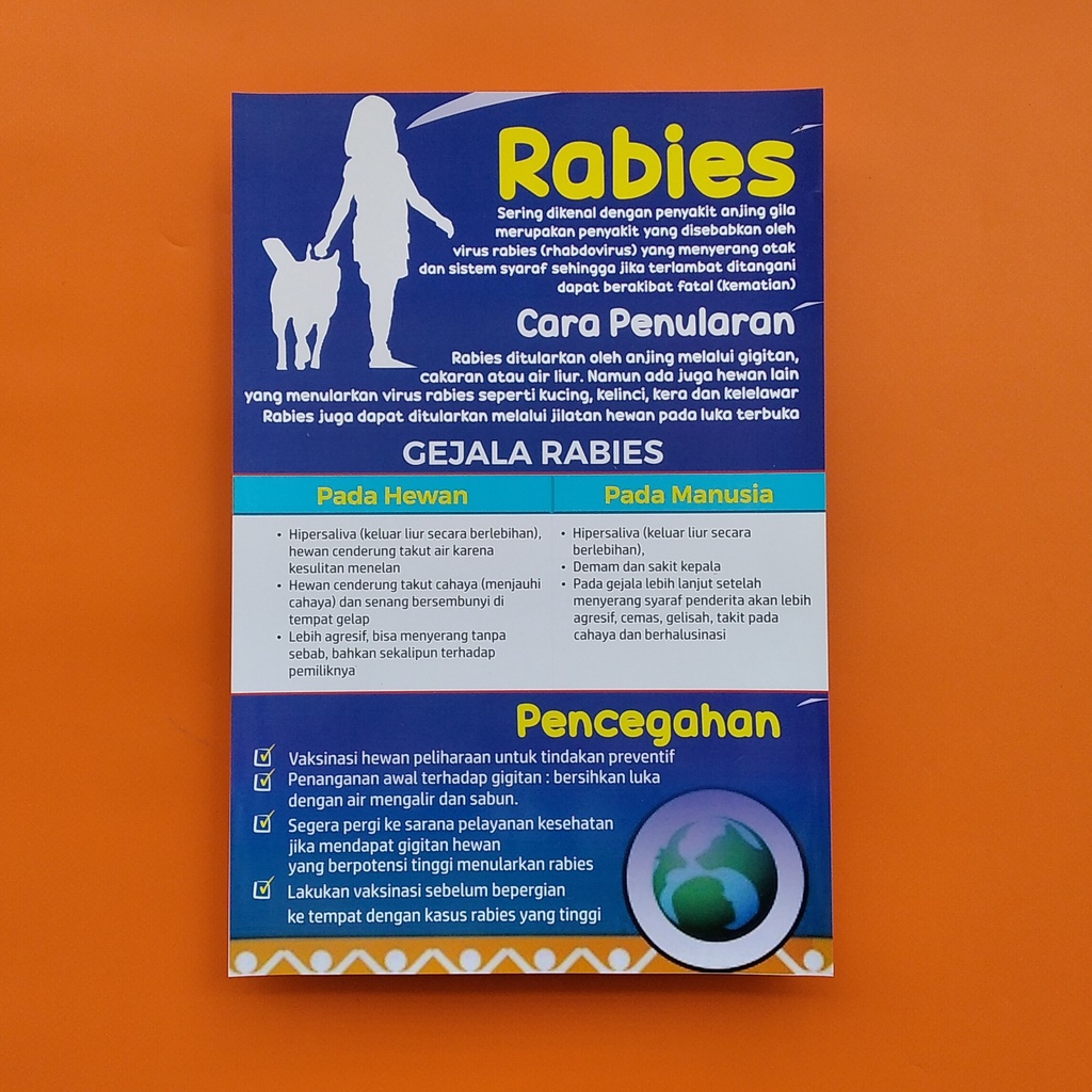 Jual Terbaru!!! Poster Rabies, Poster Bahaya Rabies, Poster sudah ...