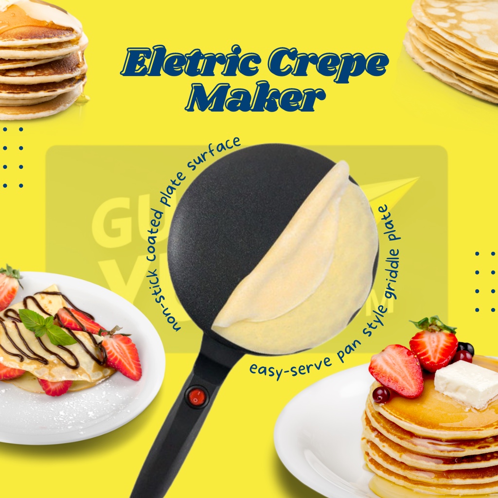 Jual Electric Crepe Maker Alat Pembuat Crepes Lumpia [Ready Stock ...