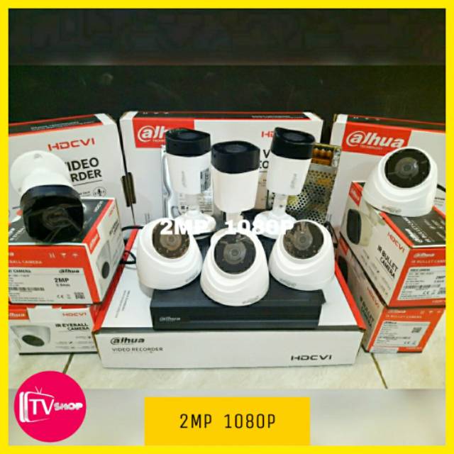 Jual PAKET CCTV 8 CAMERA DAHUA COOPER 2MP 8 CHANNEL FULL HD 1080P ...