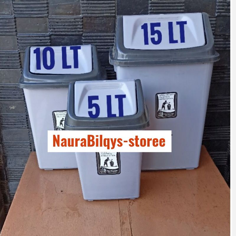 Jual Tempat sampah tutup plastik / Tempat sampah goyang 5, 10 , 15 Liter | Shopee Indonesia