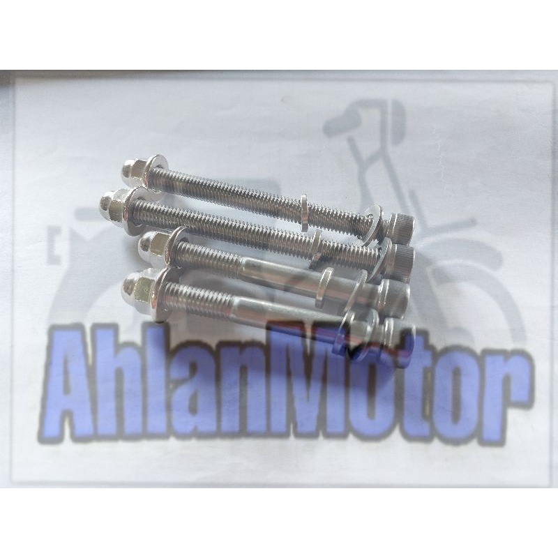Jual Baut L stainless SS Pangkon mesin depan Dudukan mesin CB, GL, MEGAPRO, TIGER | Shopee Indonesia