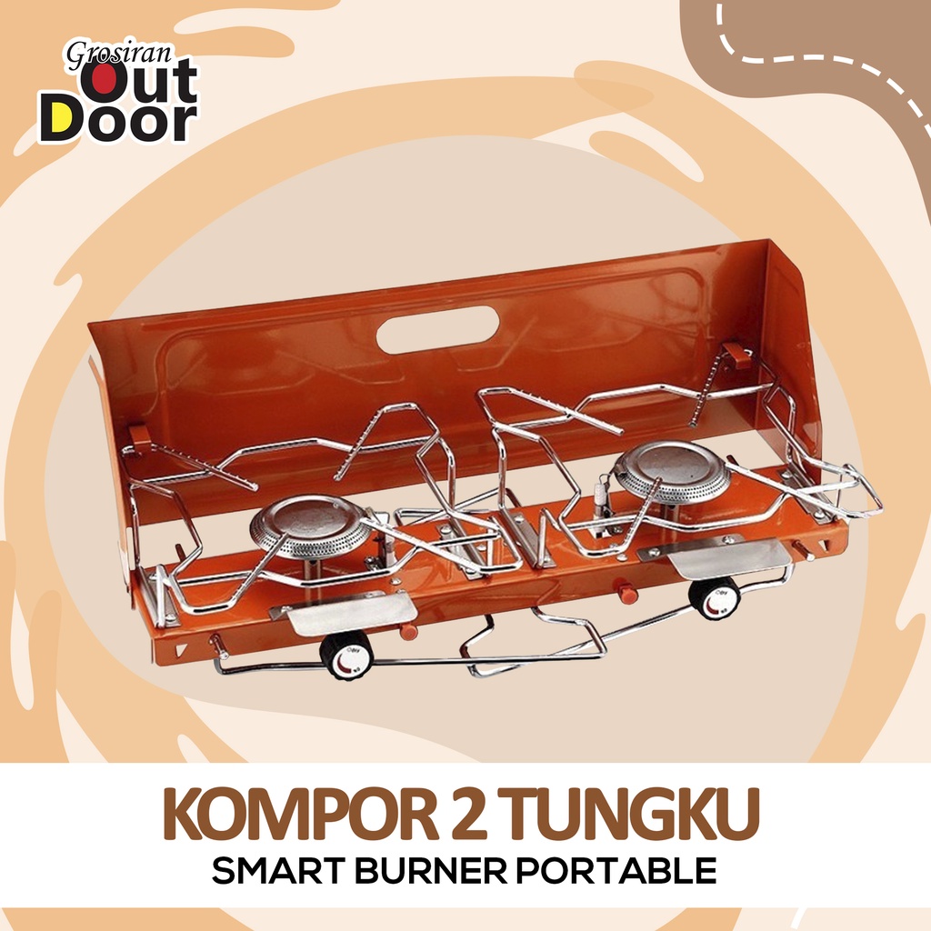 Jual Kompor Dua Tungku Camping Portable Smart Twin Burner Outdoor ...