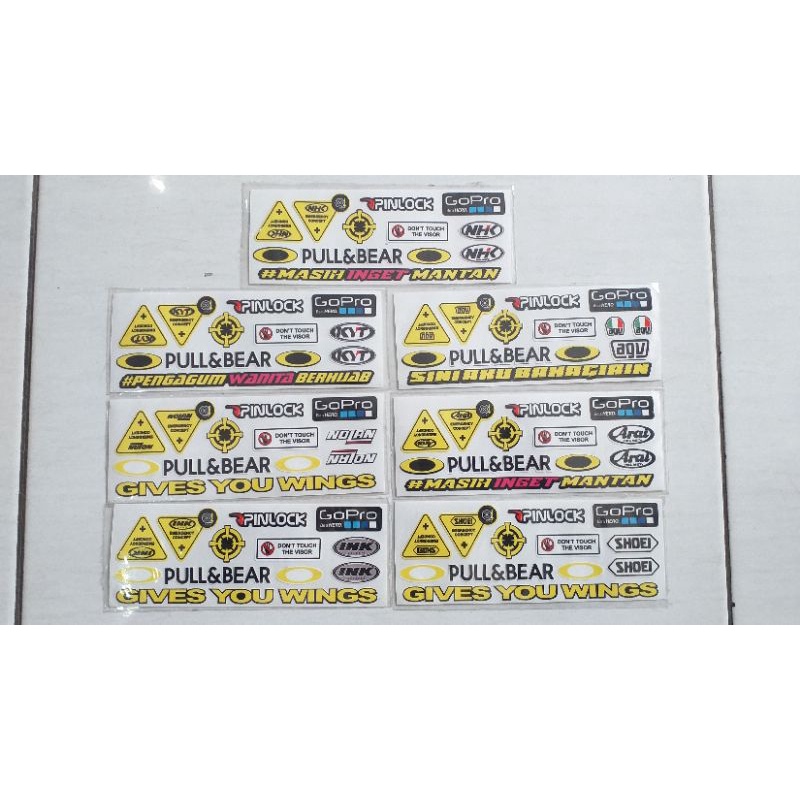 Jual Sticker Visor helm stiker print cut set | Shopee Indonesia