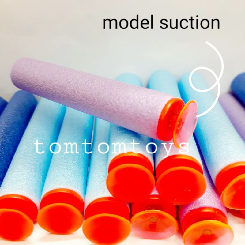 Jual Peluru SOFT BULLET BLASTER nerf compatible Model Hisap Suction ...