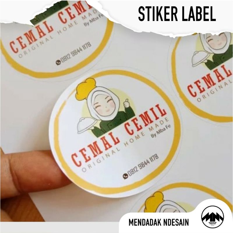 Jual CETAK STIKER BULAT / LABEL BULAT / LABEL NAMA / LABEL MAKANAN ...