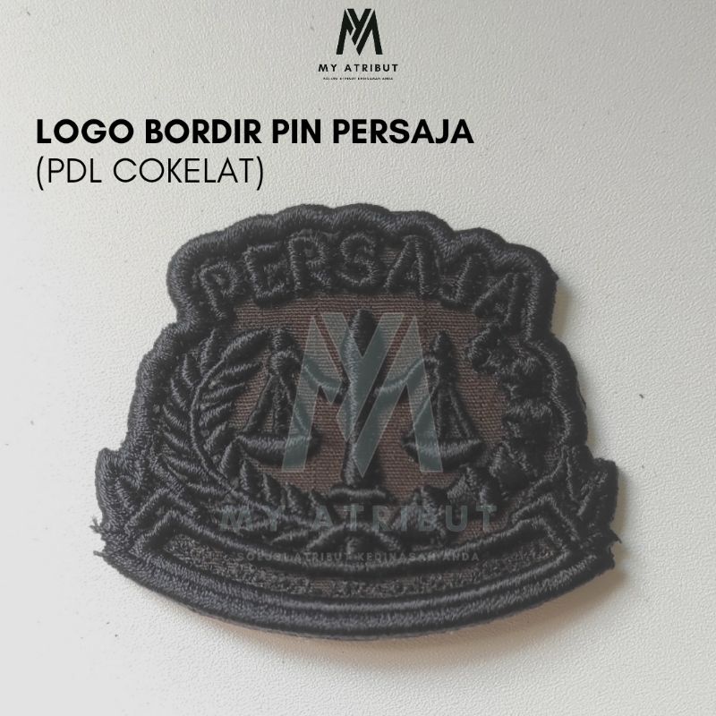 Jual Logo Bordir Pin Persaja Cokelat Hitam | Shopee Indonesia