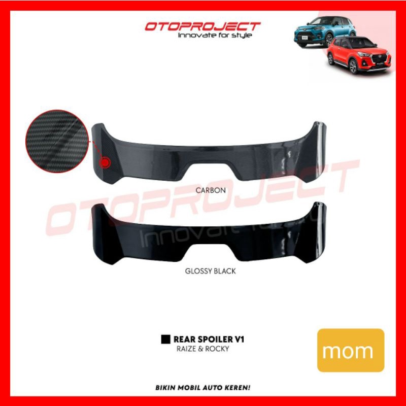 Jual Rear Spoiler / Sayap Belakang Plastik V1 Otoproject Raize / Rocky ...