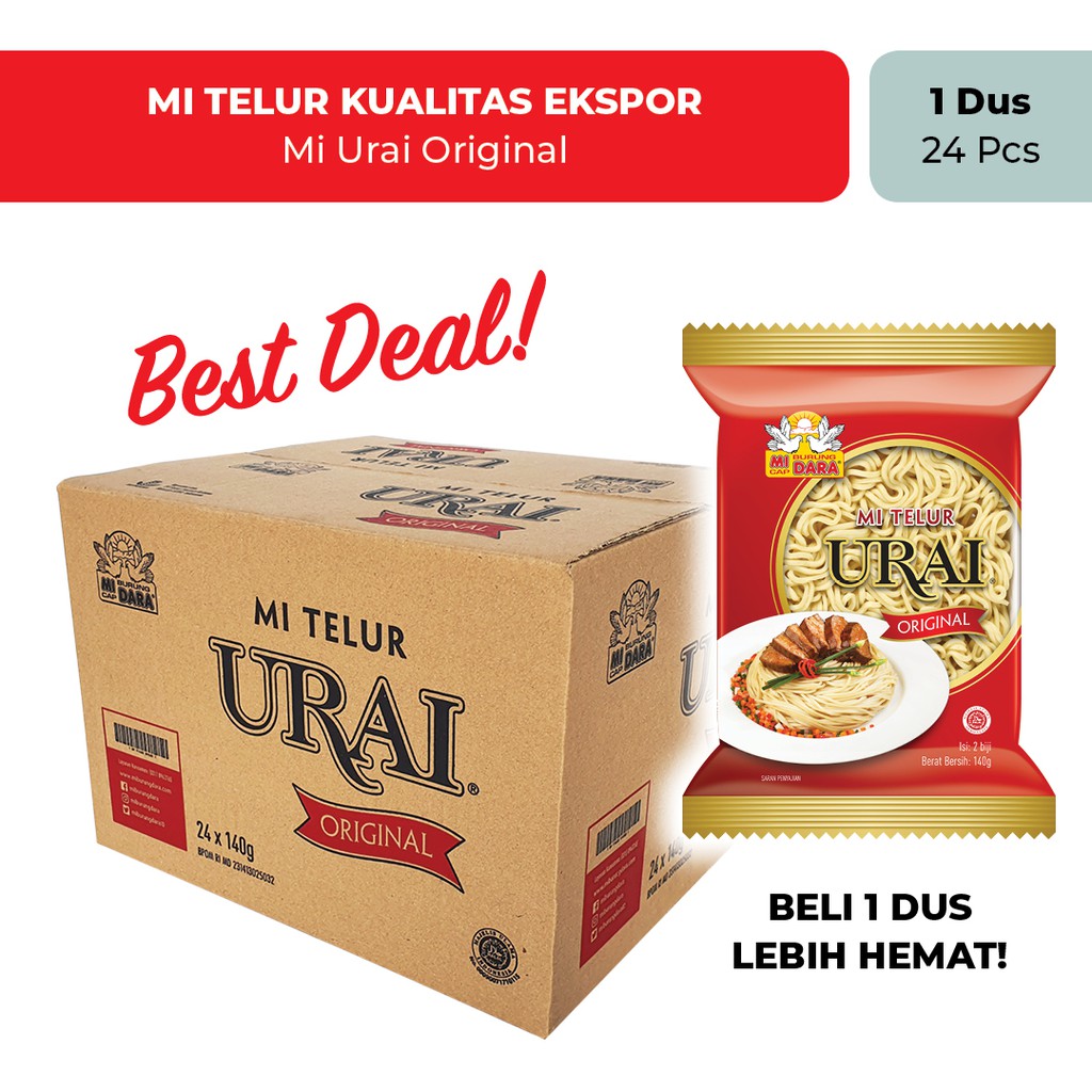 Jual Mi Urai Original Dus (24 pcs) | Shopee Indonesia